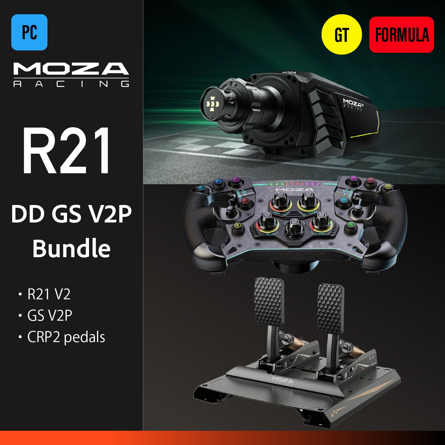 MOZA R21 DD GS V2P Bundle – Sim-Shop MOS